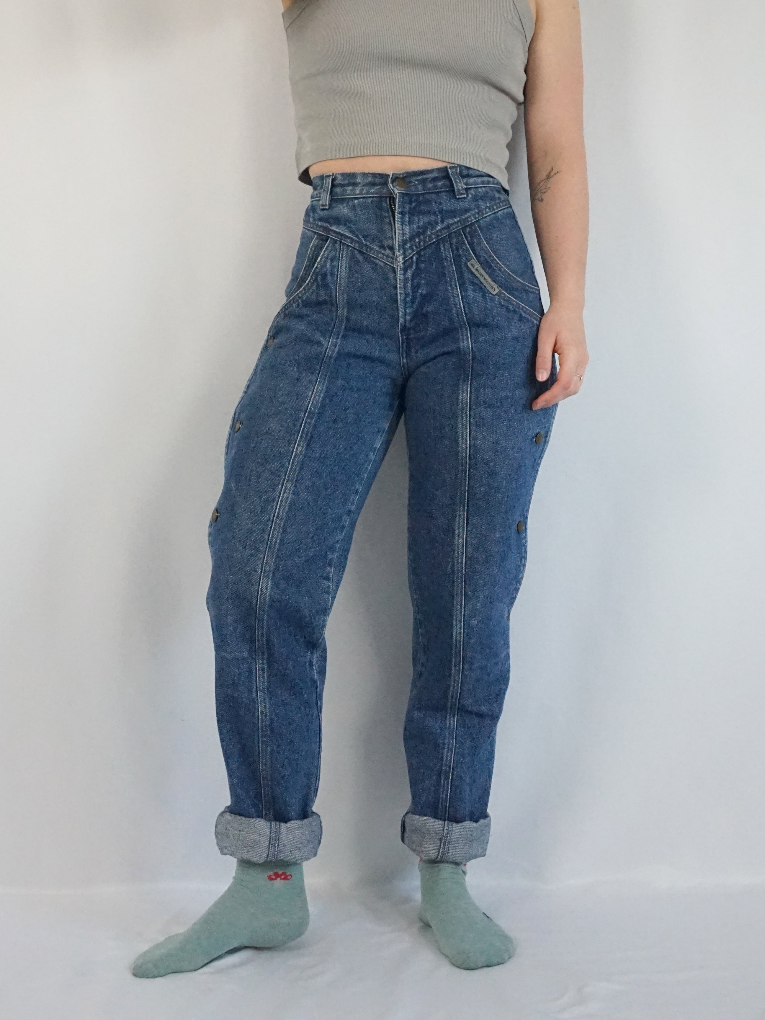Vintage 90s Rocky Mountain Side Button Jeans - 26" | Reloved Studio