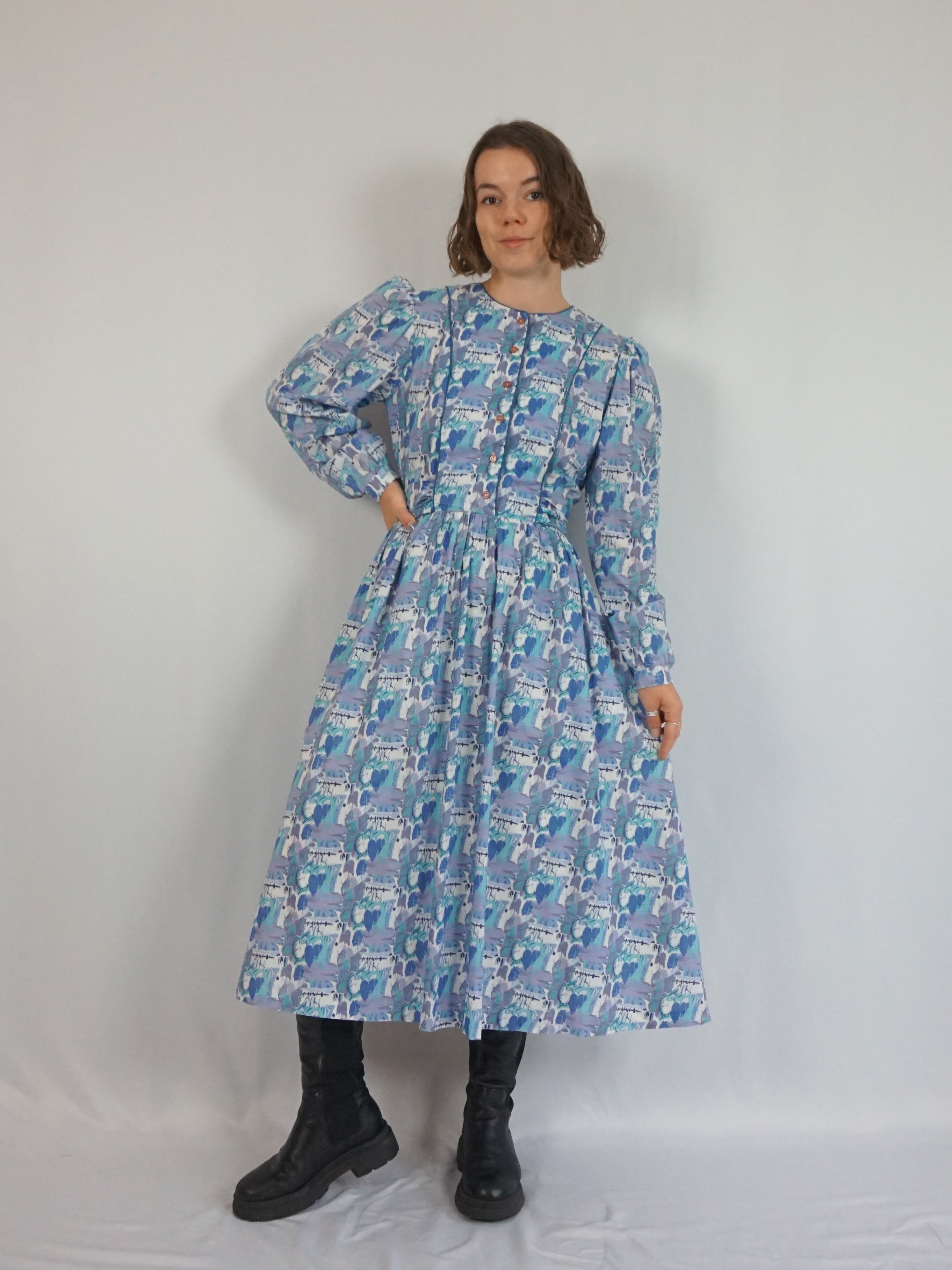 Vintage 1980s Marion Donaldson Painterly Dress - M | Reloved Studio